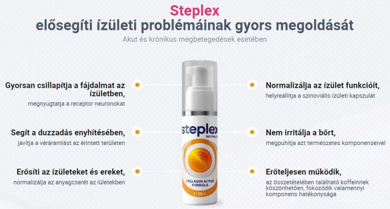 Steplex gél ízületi és porcfájdalmak megszüntetésére - Termalfurdok.com